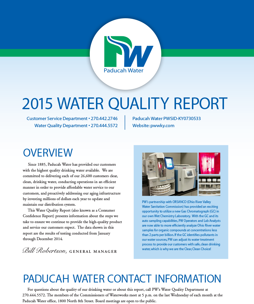 Water Quality Reports - Paducah Water